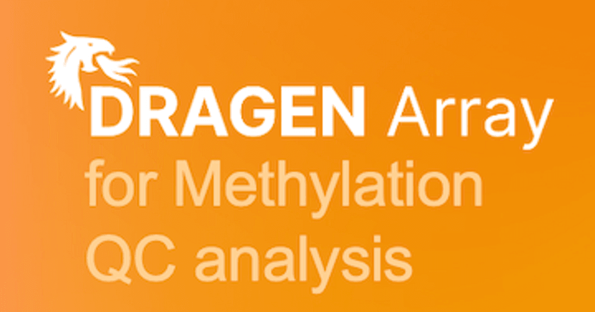 Illumina | DRAGEN™ Array 1.0 now supporting Methylation QC analysis
