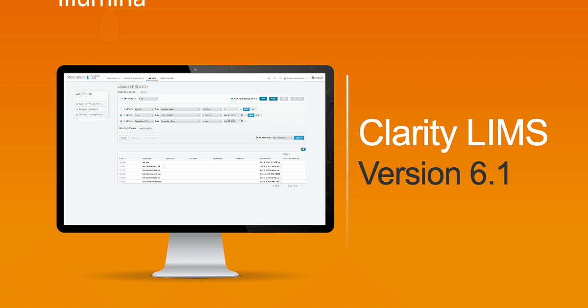 Illumina | Clarity LIMS™ v6.1 - Advanced Search and Read-Only Mode